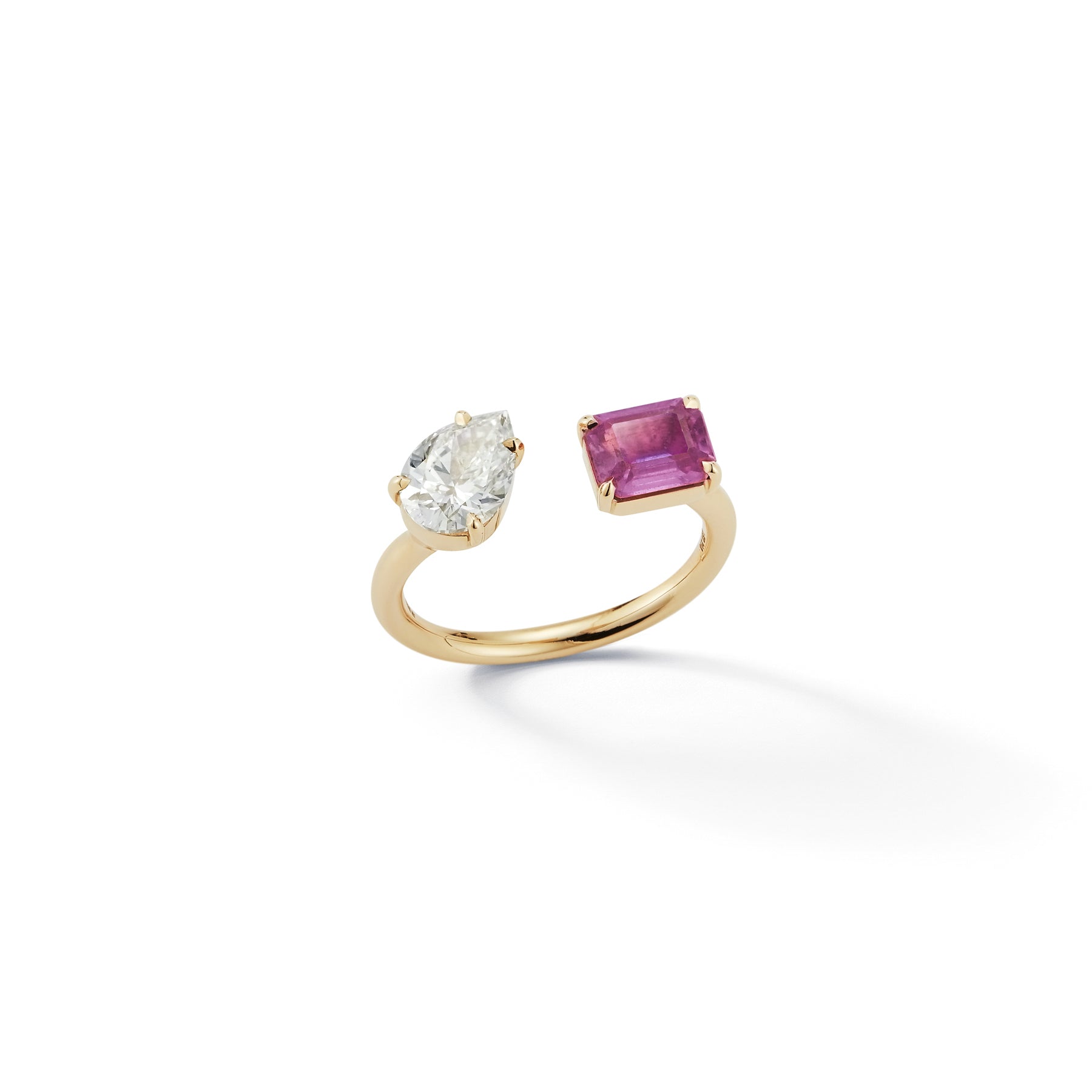 Prive Luxe Pink Sapphire and Diamond Open Ring – Jemma Wynne