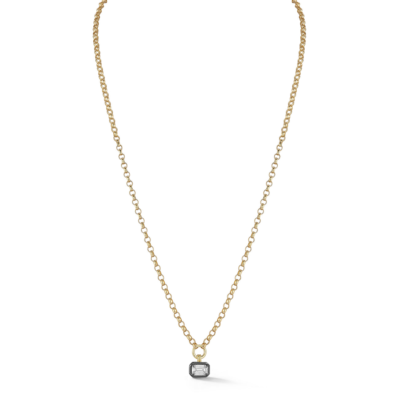 FORME Emerald Cut Diamond Solitaire Necklace – Jemma Wynne