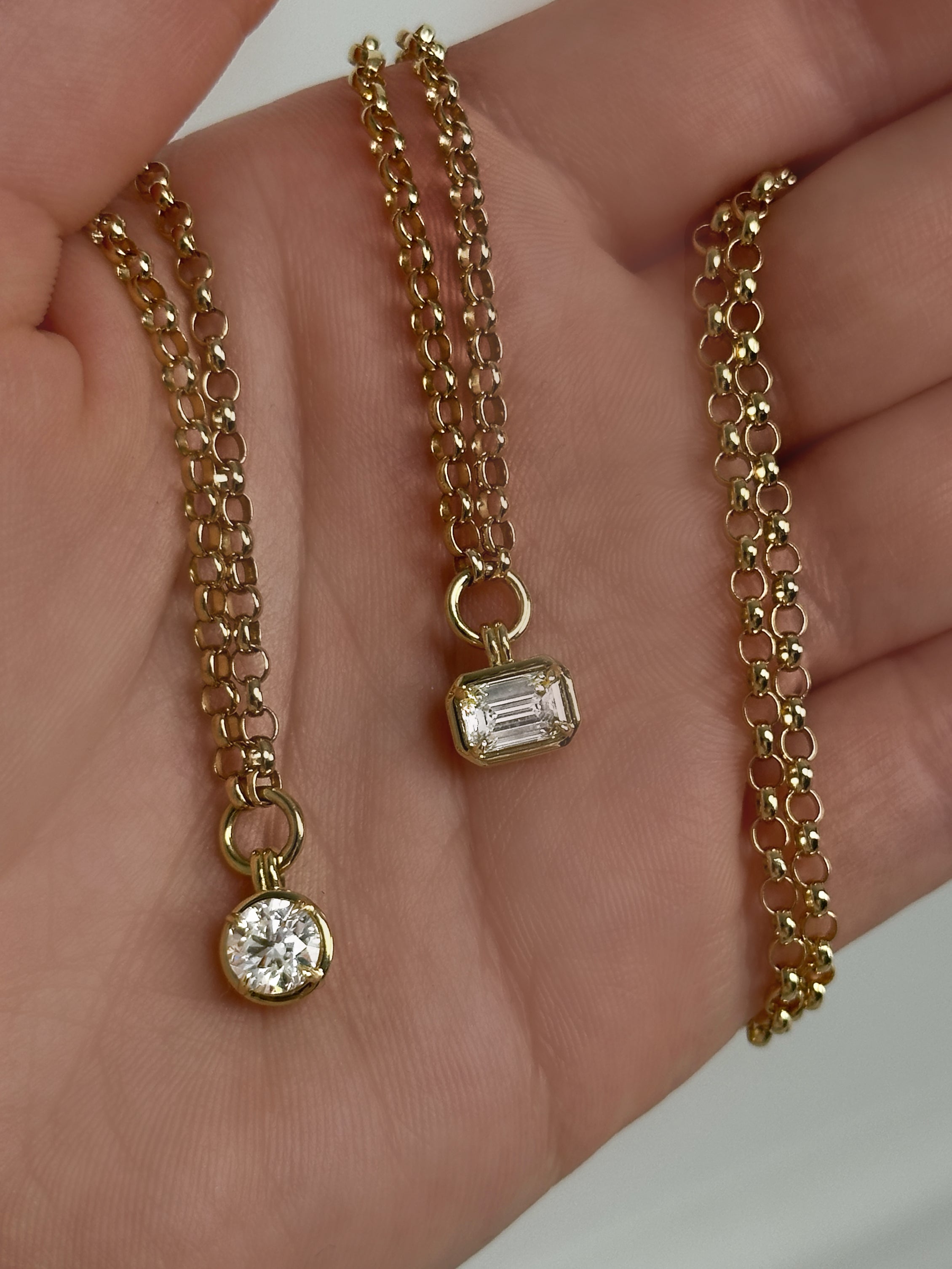 FORME Emerald Cut Diamond Solitaire Necklace – Jemma Wynne