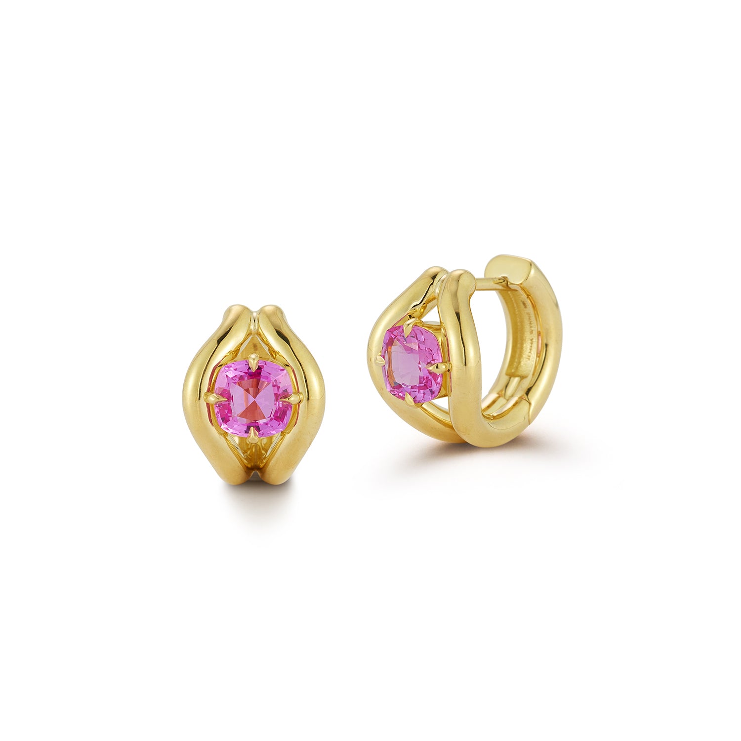 FORME Pink Sapphire Contour Huggies – Jemma Wynne