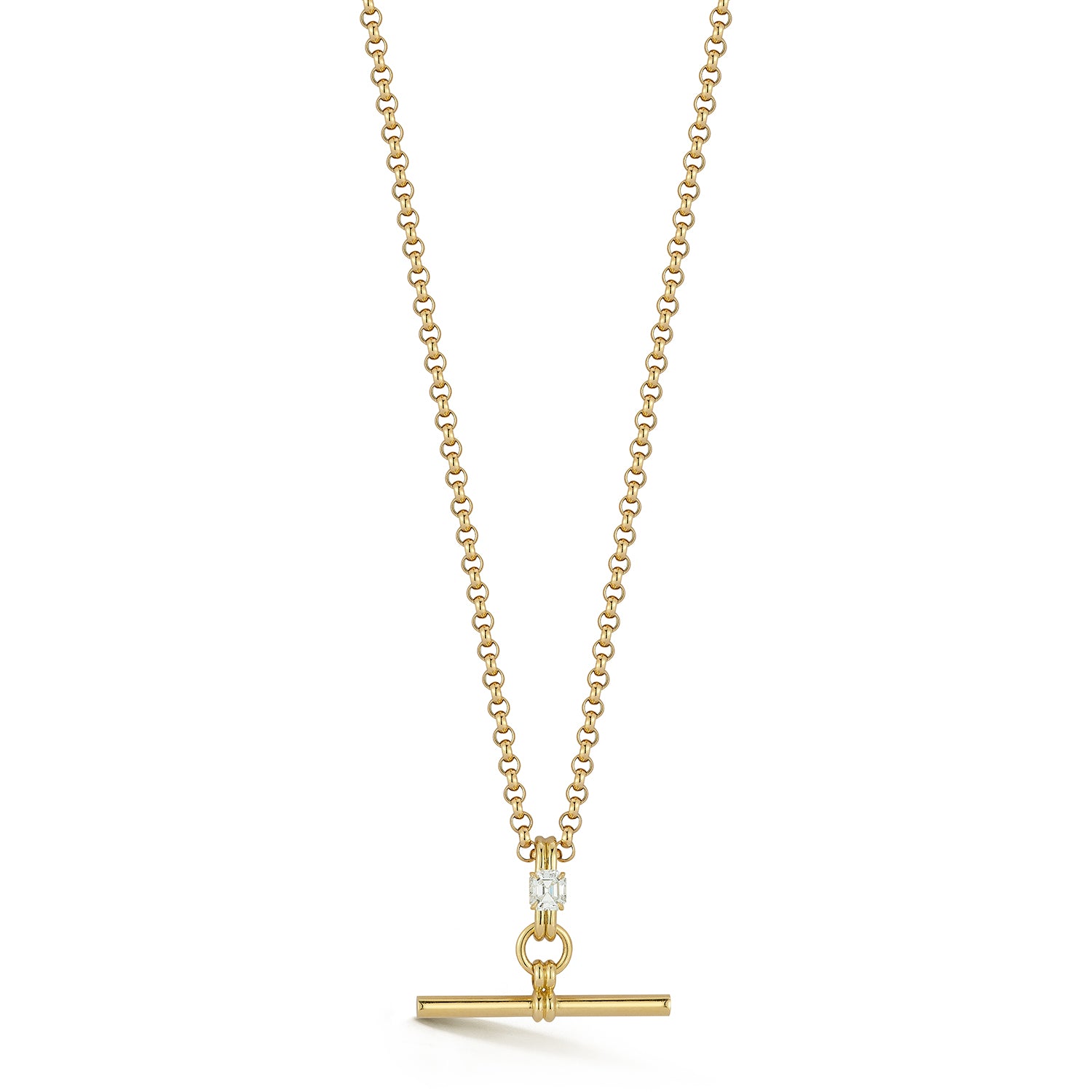 FORME Emerald-cut Diamond Toggle Pendant Necklace – Jemma Wynne