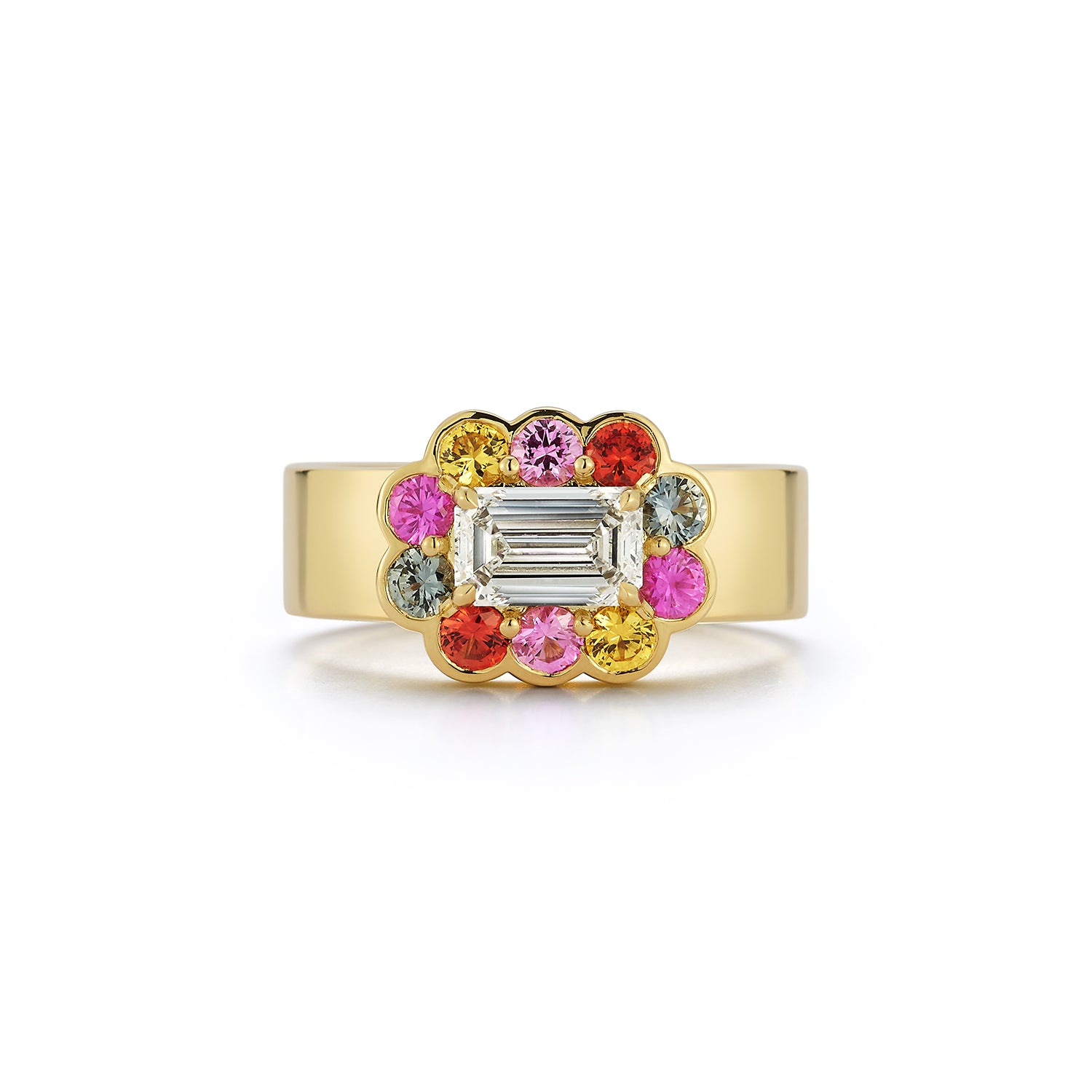 Forget Me Not Multicolor Sapphire and Diamond Ring – Jemma Wynne