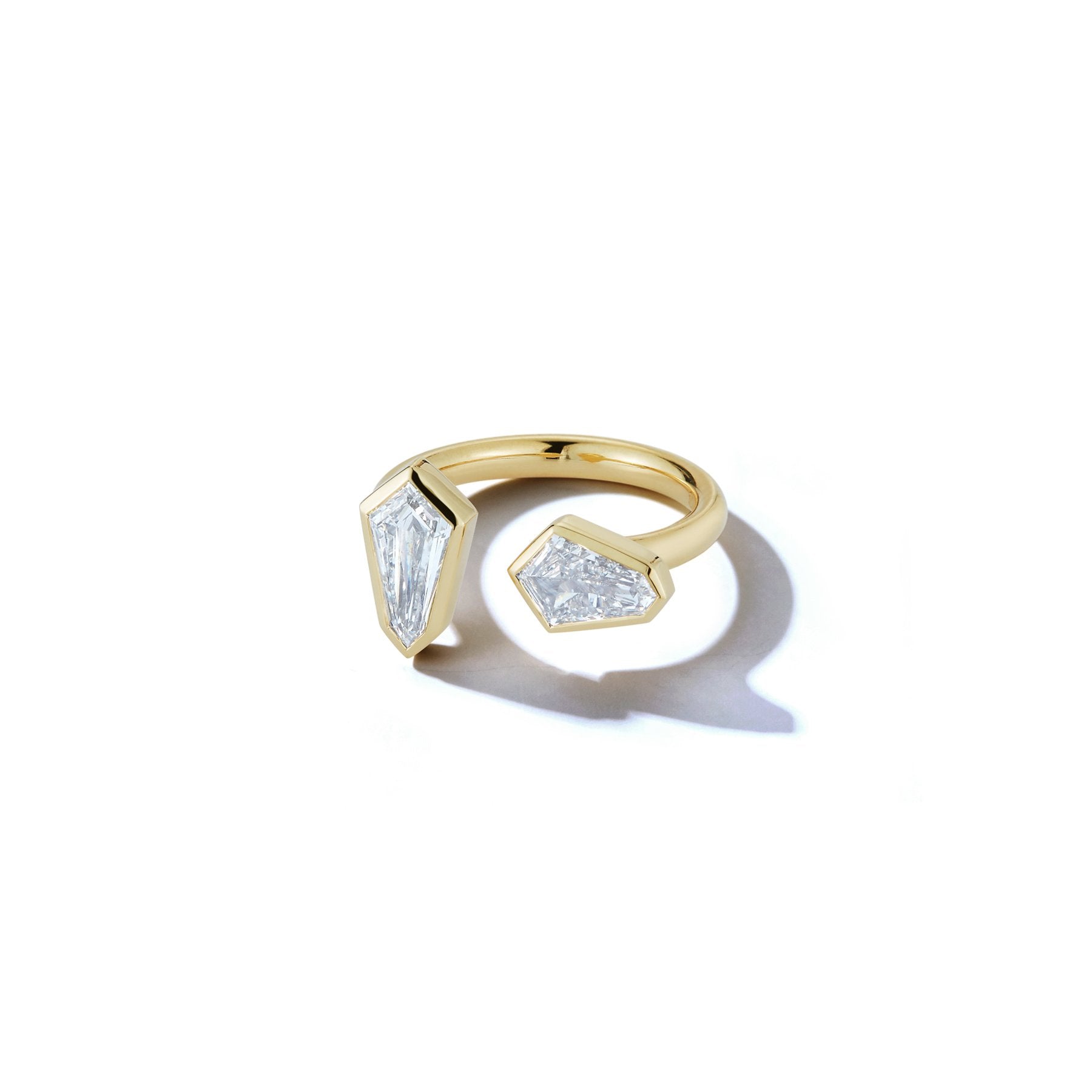Bespoke Diamond Shield Open Ring – Jemma Wynne