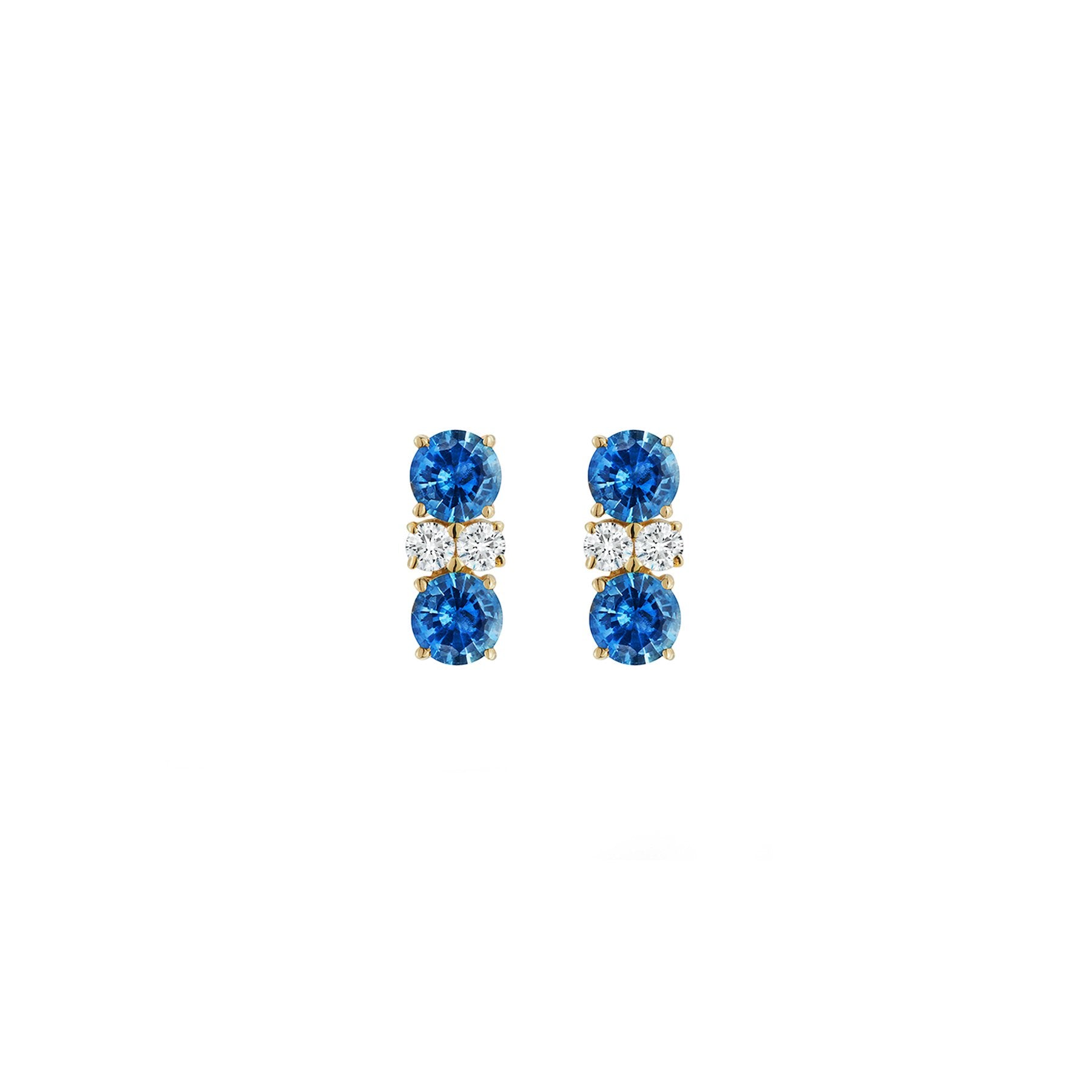 Prive Petite Double Blue Sapphires and Diamond Studs – Jemma Wynne
