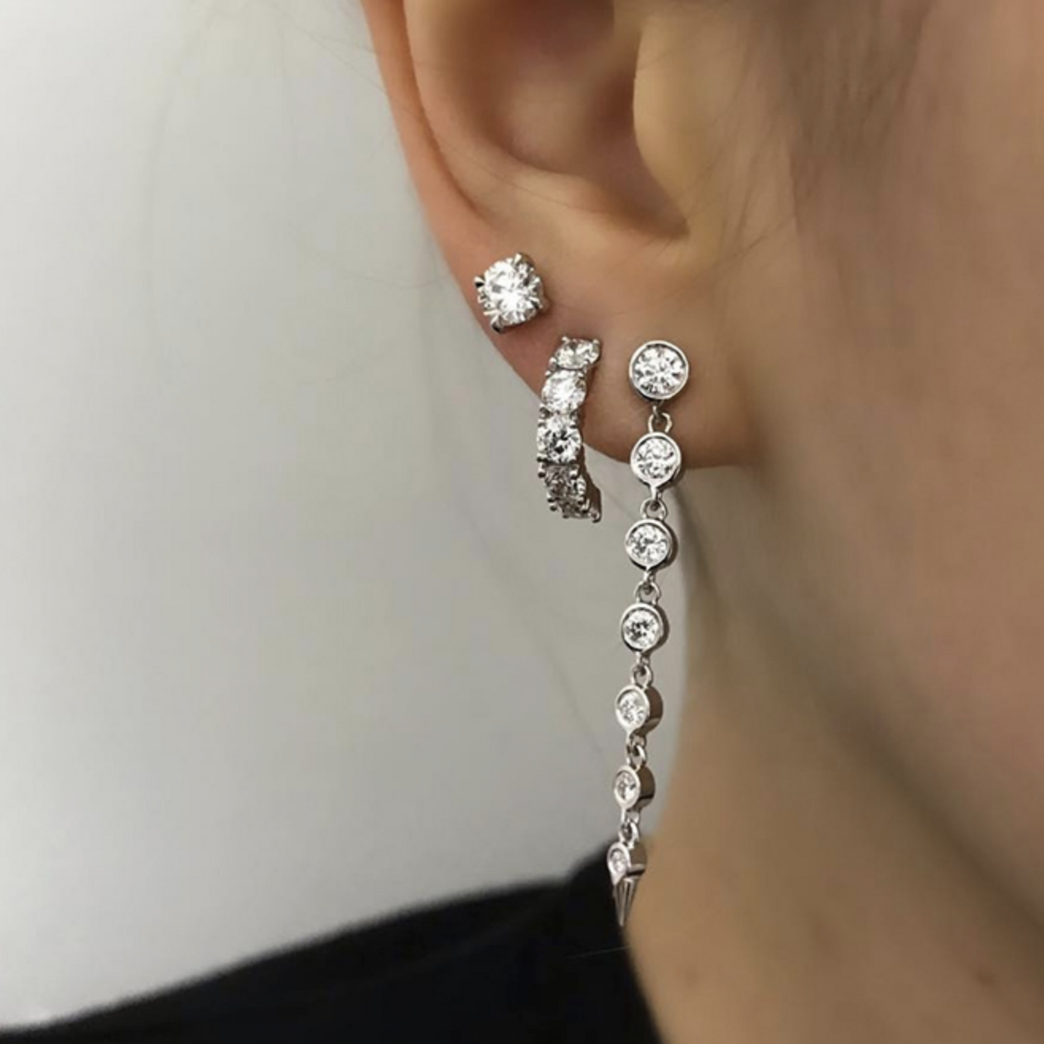 Prive Graduated Diamond Drop Earrings – Jemma Wynne
